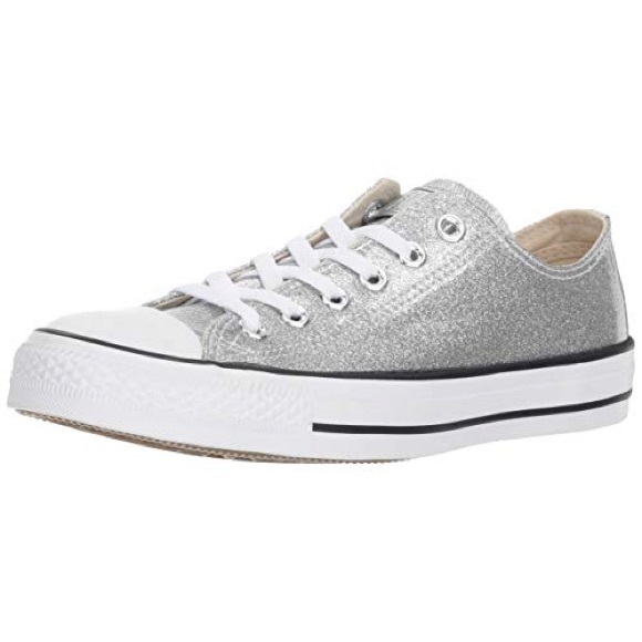 Converse | Shoes | Converse All Stars Silver Glitter 3 | Poshmark